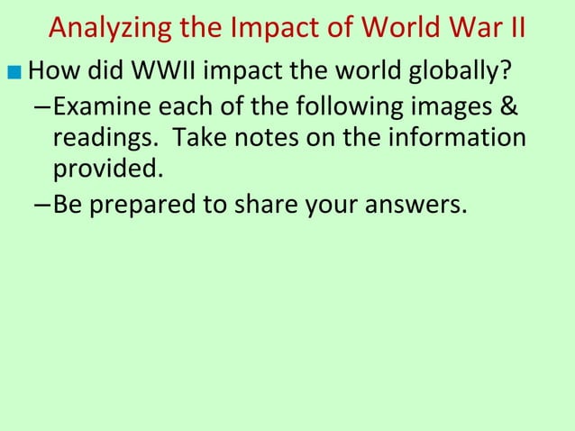 Global impact of_wwii | PPT
