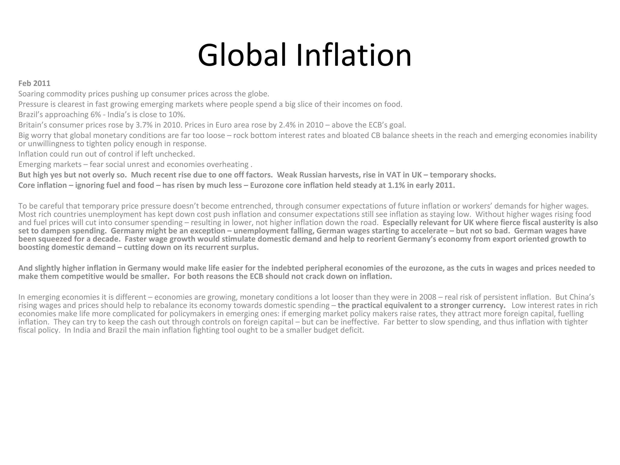 Global inflation | PPT