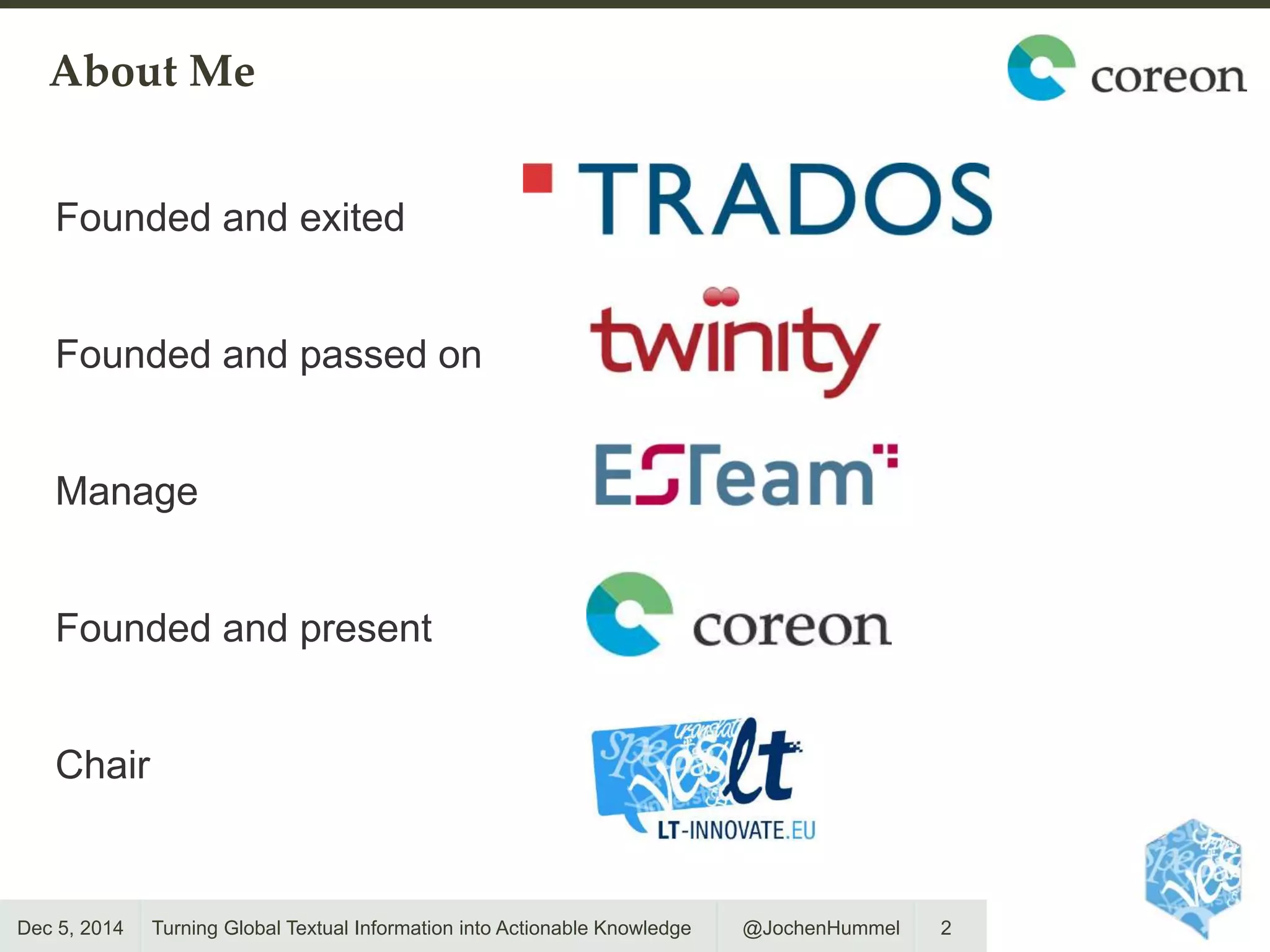 Global Information into Actionable Knowledge | PPT