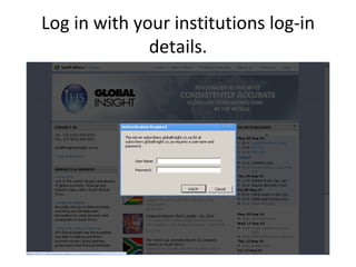 Using Global Insight | PPT