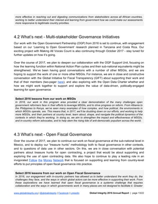 Global Integrity Annual Report 2016 | PDF