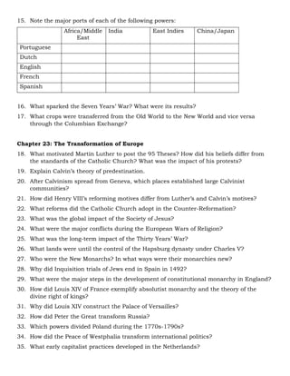 Global interactions 1450 1750 ce review | PDF