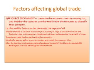 Global interdependence ,A2 CIE GEOGRAPHY | PPTX