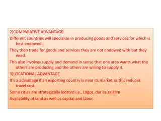 Locational Interdependence Example