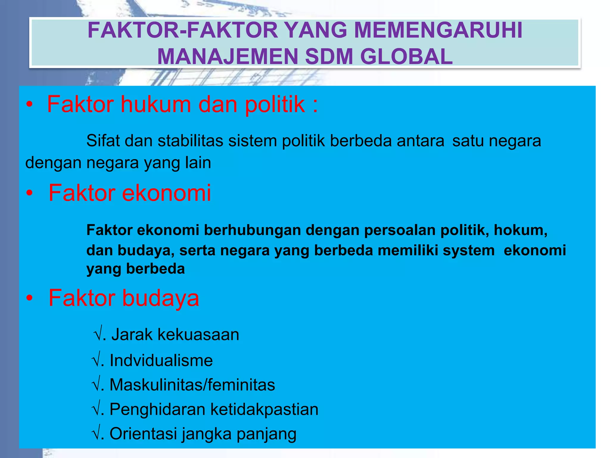 Globalisasi manajemen sdm | PPTX