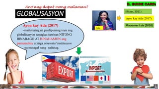 Konsepto ng Globalisasyon | PDF