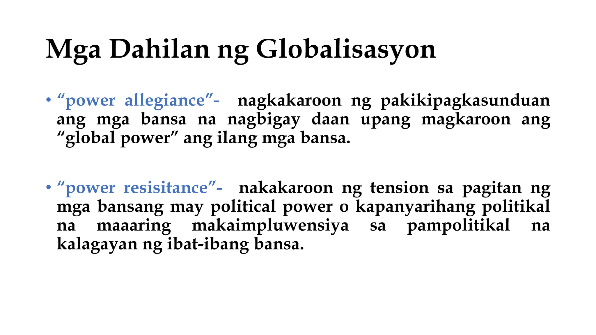 ANG MGA KONSEPTO NG ATING GLOBALISASYON: | PPTX