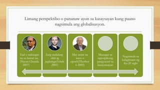 Globalisasyon: Ang Konsepto at Perspektibo | PPTX