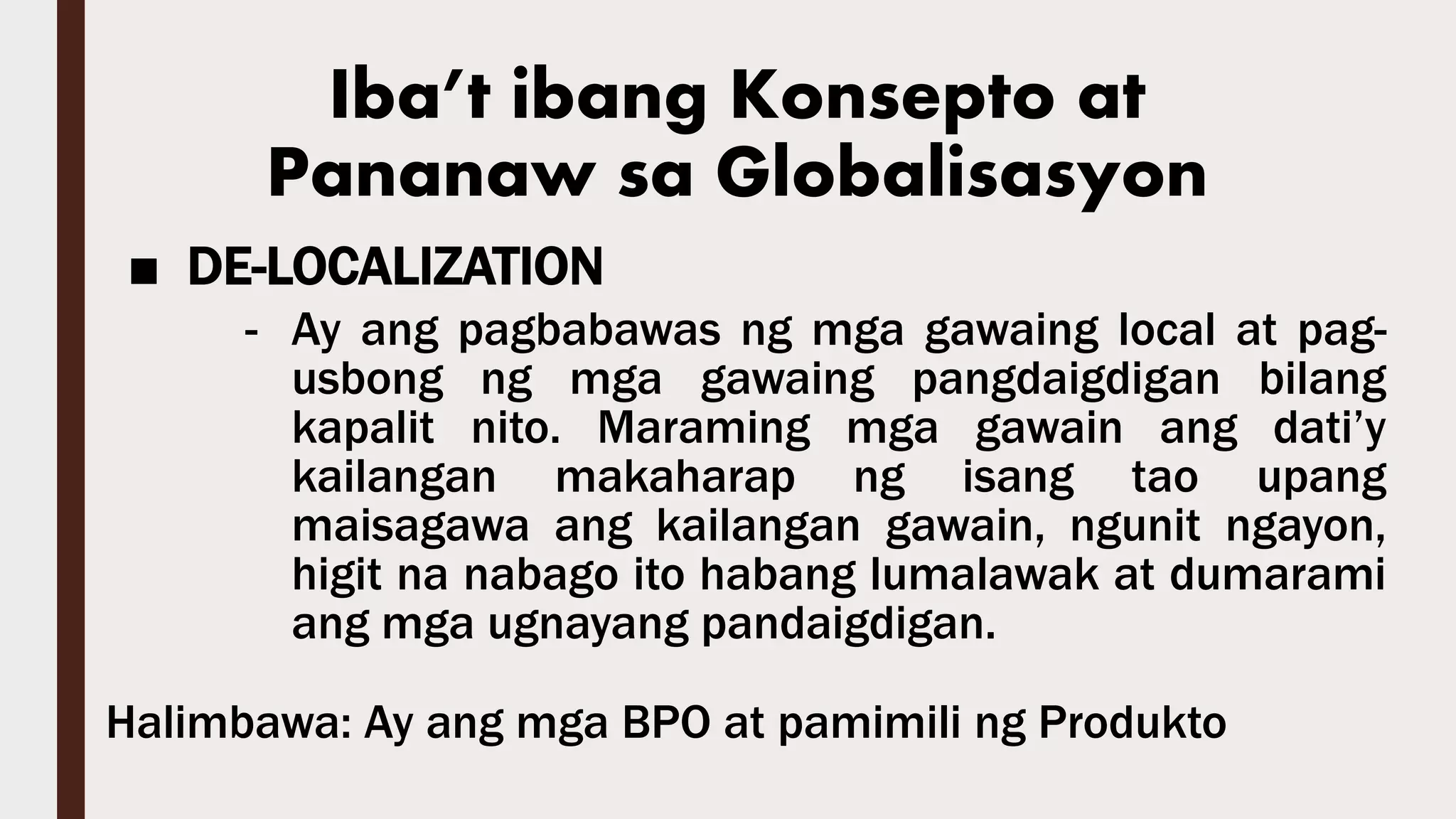 Globalisasyon g10 | PPTX