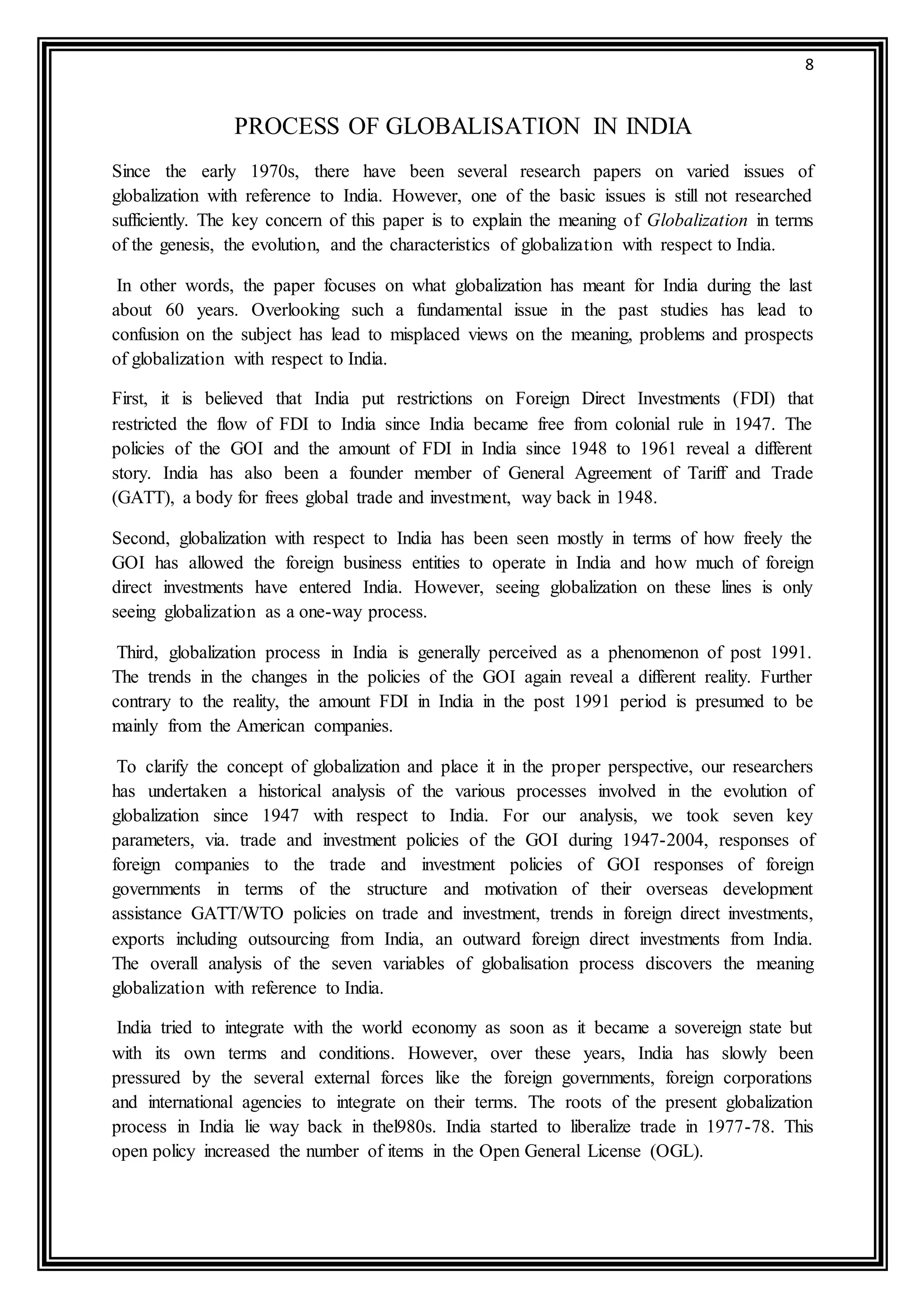 Globalisation | DOCX