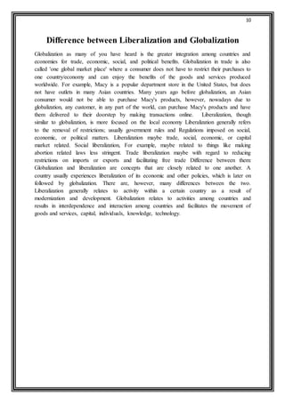 Globalisation | DOCX | Economy | Business and Finance