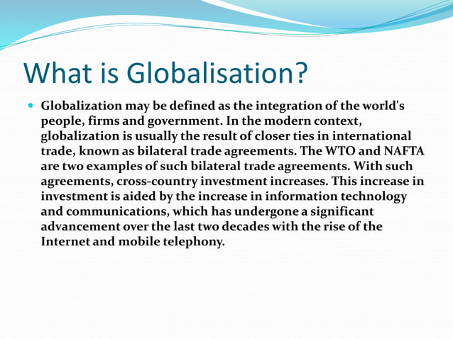 Globalisation | PPTX