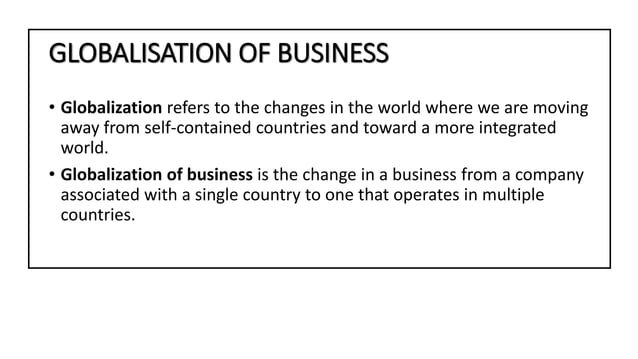 Globalisation | PPT