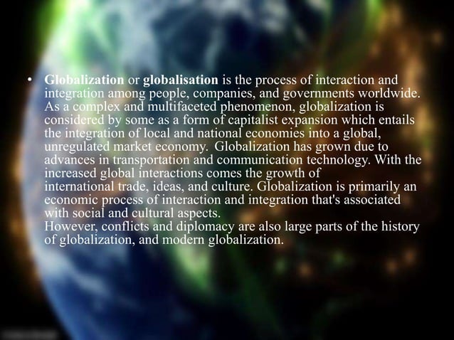 Globalisation | PPT