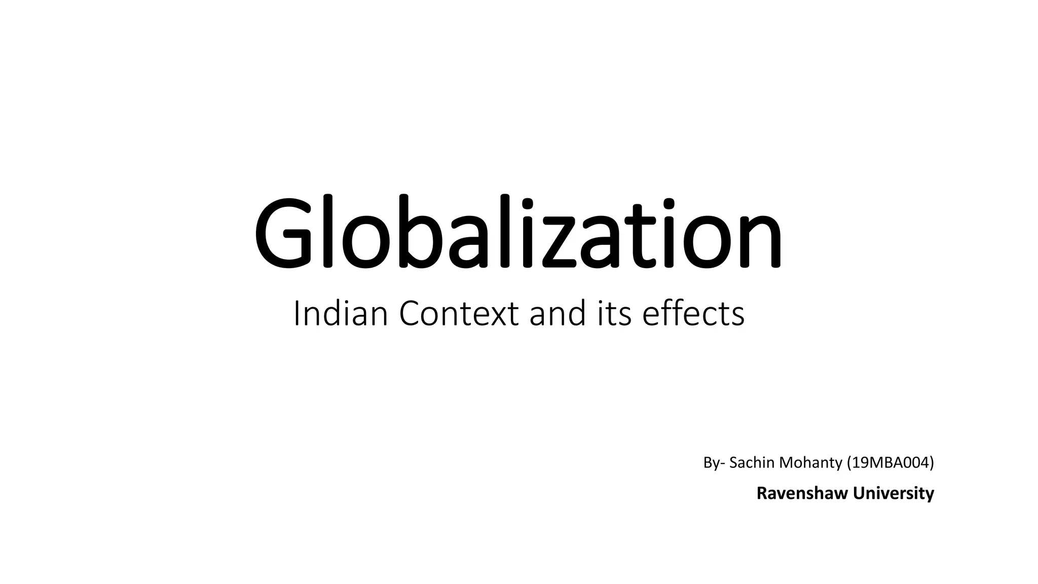 Globalisation | PPTX | Economy | Business and Finance