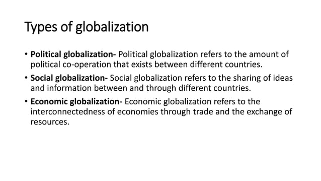Globalisation | PPTX | Economy | Business and Finance