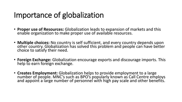 Globalisation | PPTX | Economy | Business and Finance