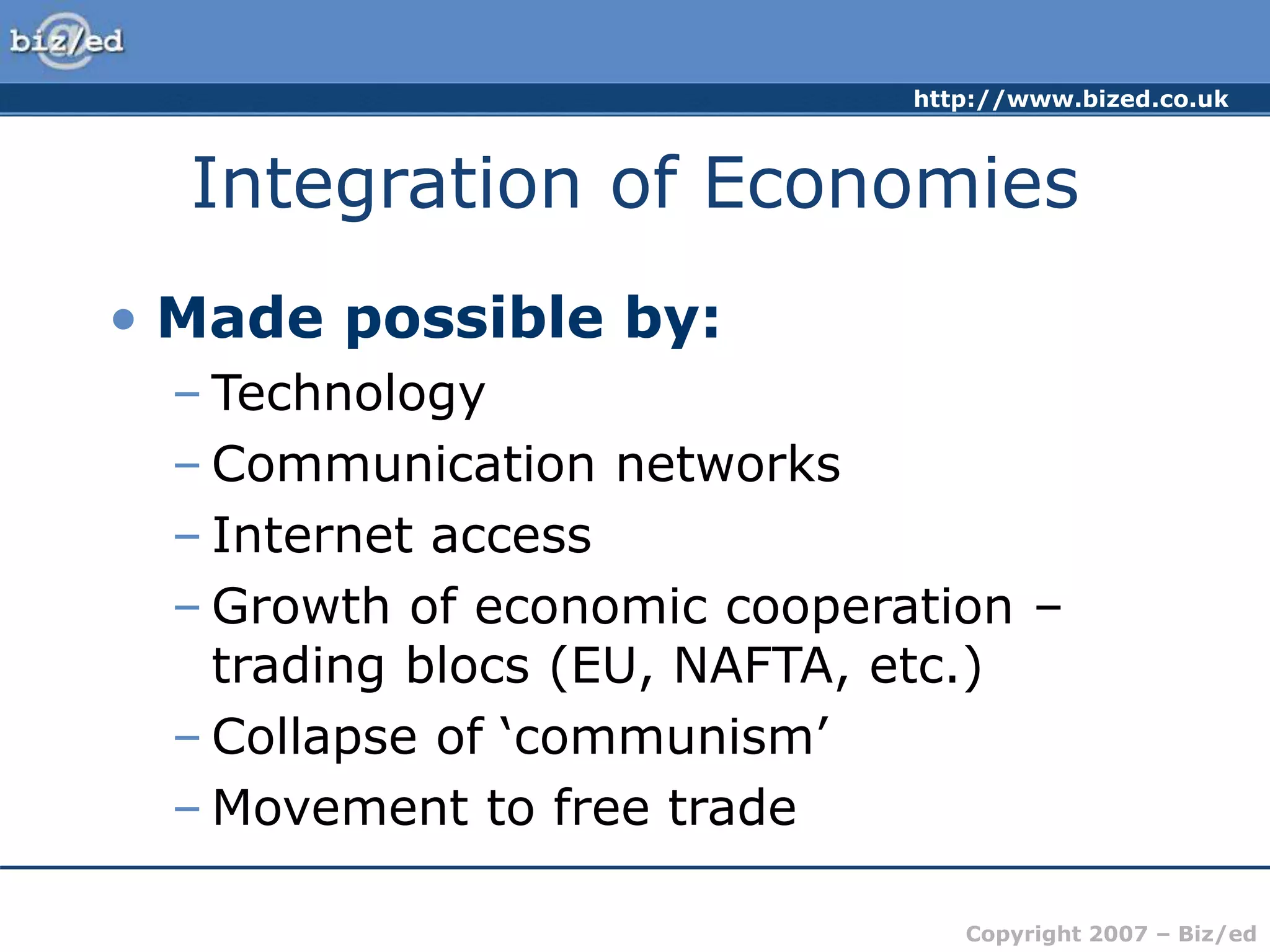 globalisation.ppt | Economy | Business and Finance