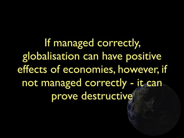 Globalisation and its links to the five dimensions of poverty | PPT