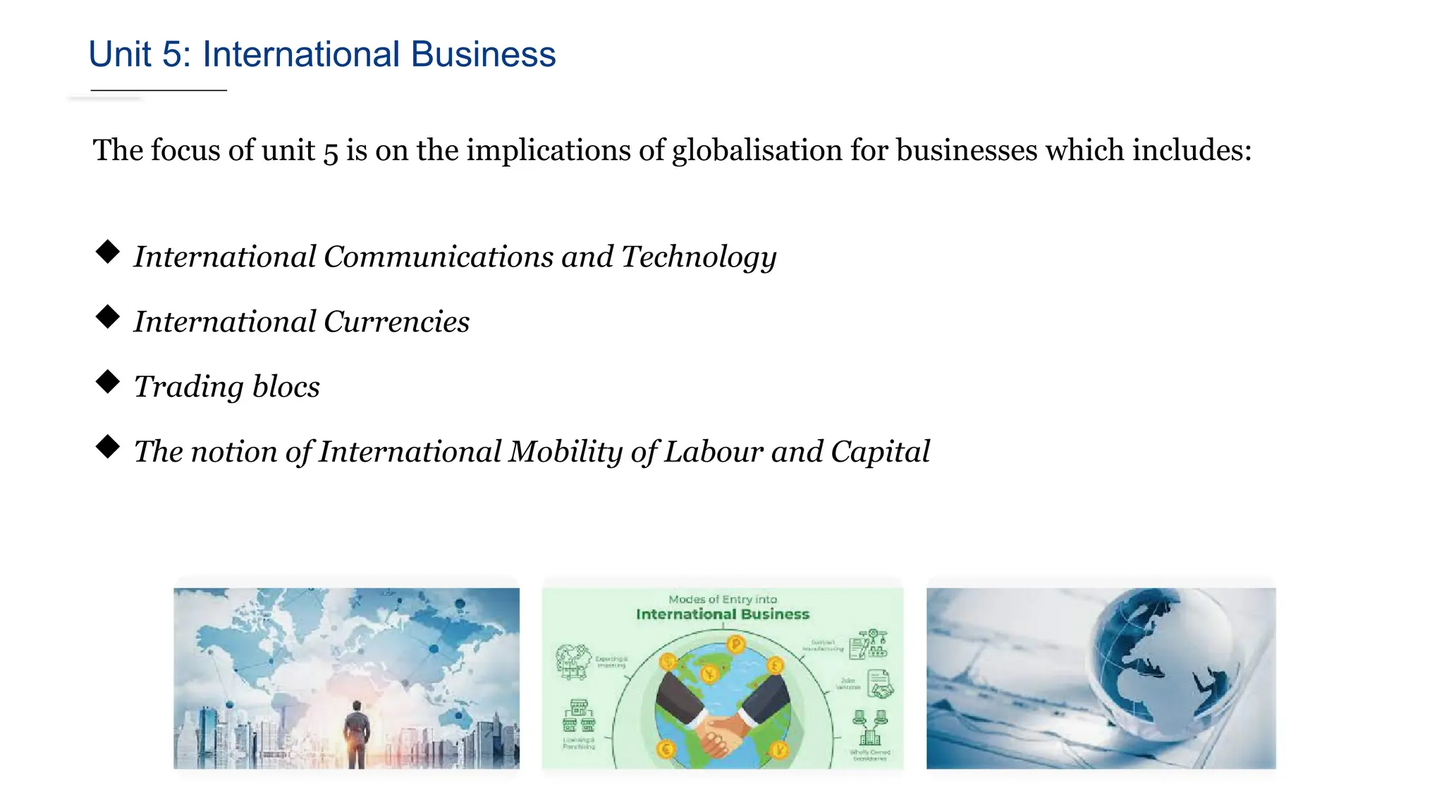 Globalisation - International Business Unit5.pptx