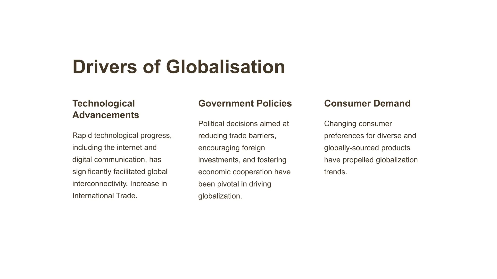 Globalisation-Overview, definition, factors | PPTX