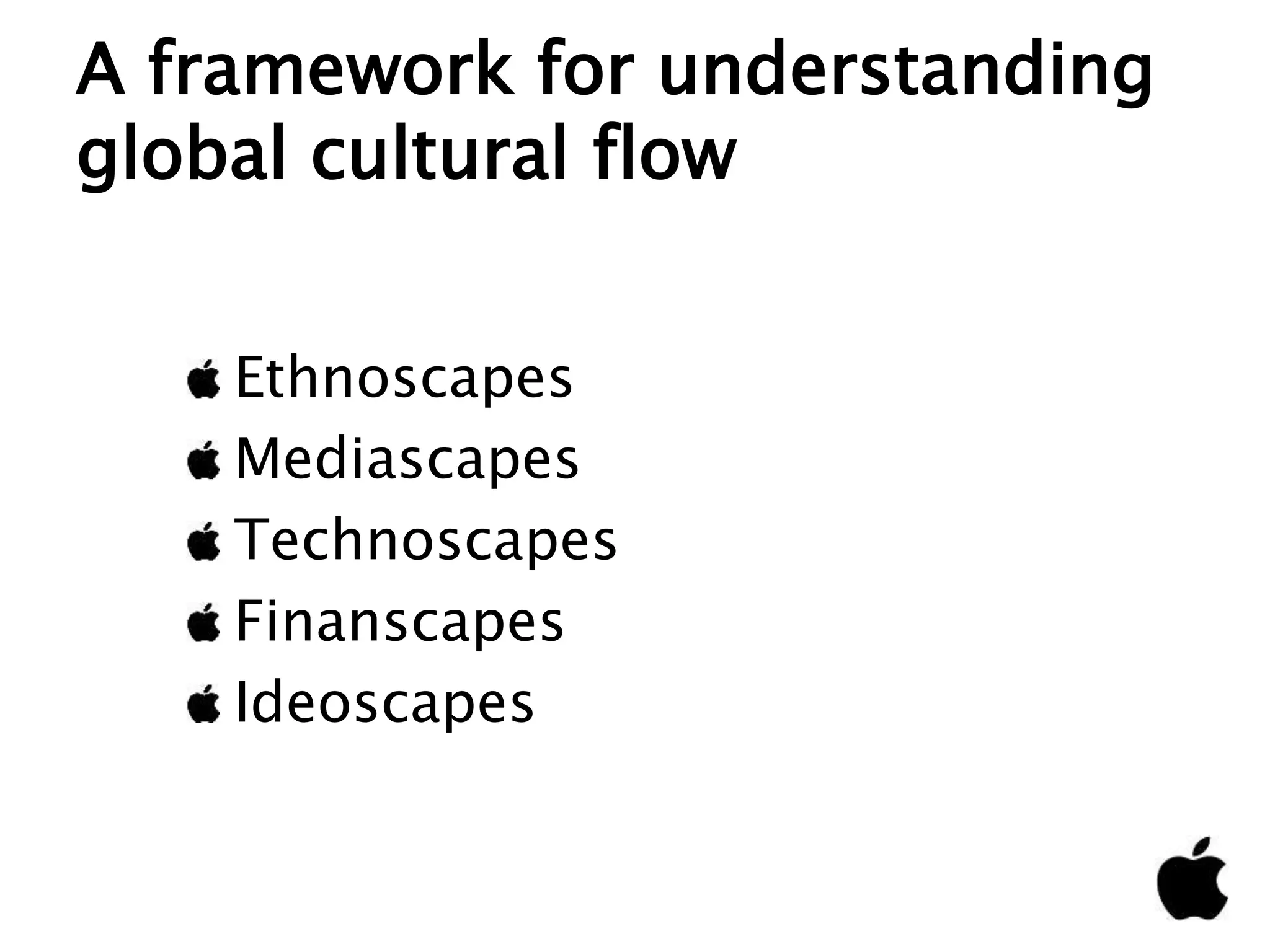 'A is for Appadurai': Globalisation and Apple | PPTX