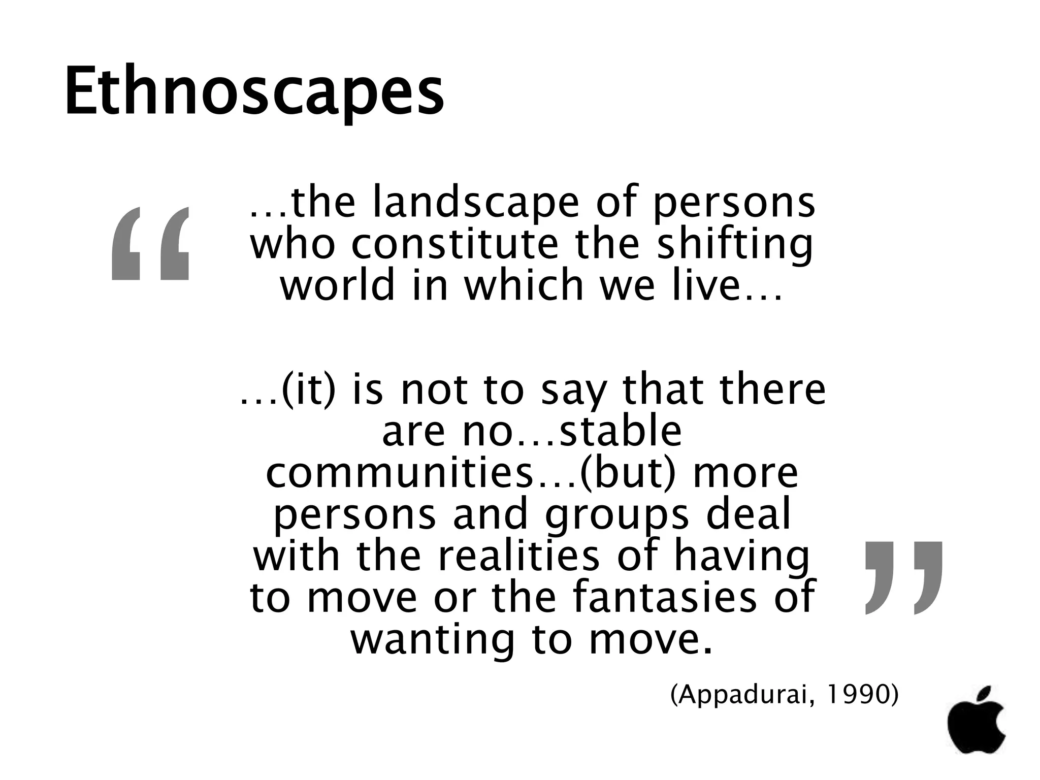 'A is for Appadurai': Globalisation and Apple | PPTX