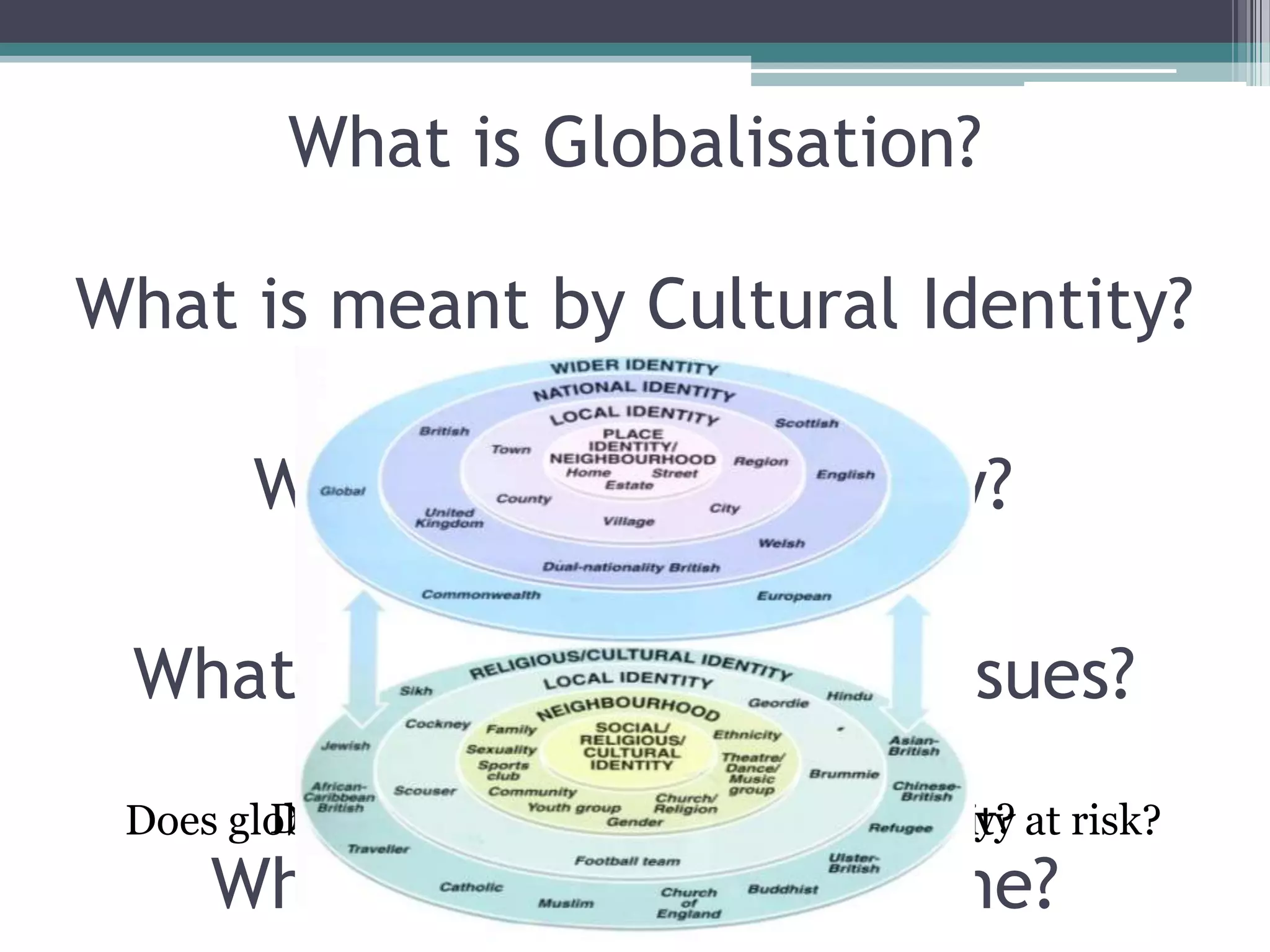 What challenges does Globalisation pose for cultural identity? | PPTX