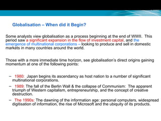 Globalization and its Impact on Organizational Change | PPT