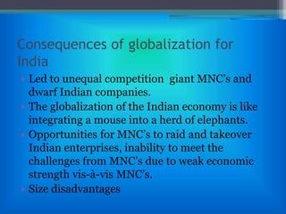 Globalisation and liberalisation | PPTX