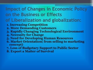 Globalisation and liberalisation | PPTX