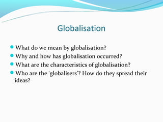 Globalisation and management | PPT