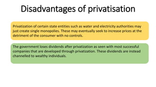 Globalisation and privatisation | PPTX