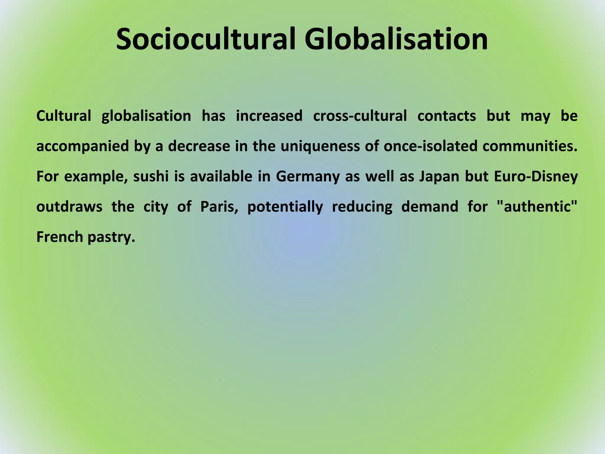Globalisation and society | PPT