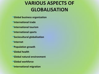 Globalisation and society | PPT