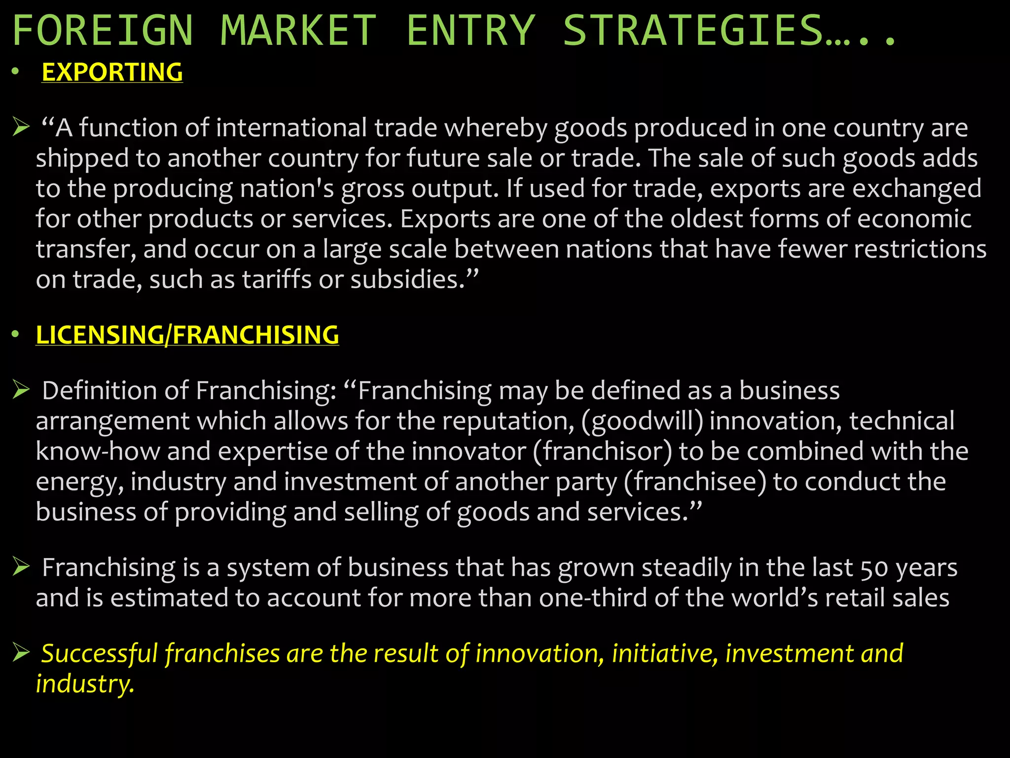 Globalisation And Strategies For Going Global Pptx