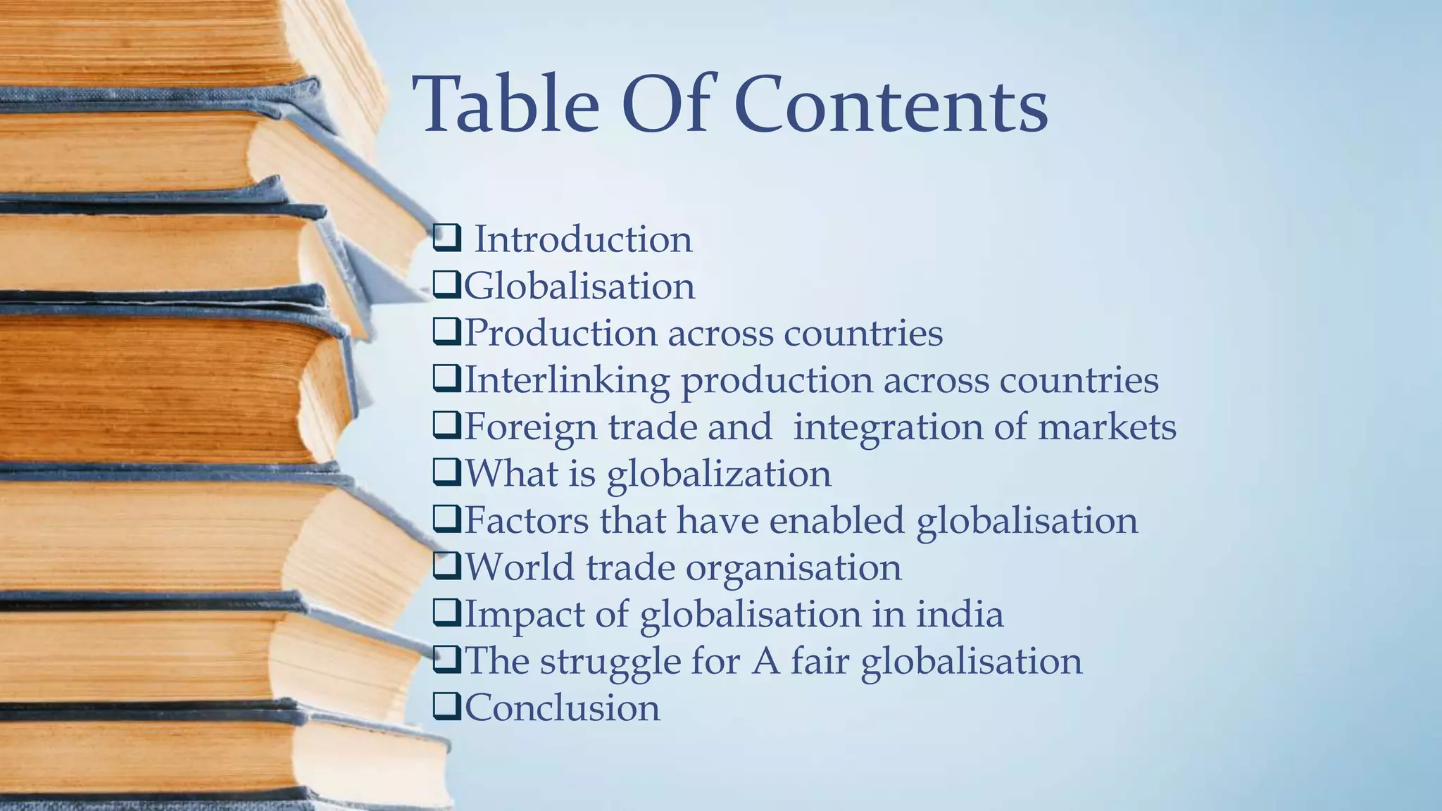Globalisation and the indian economy | PPTX