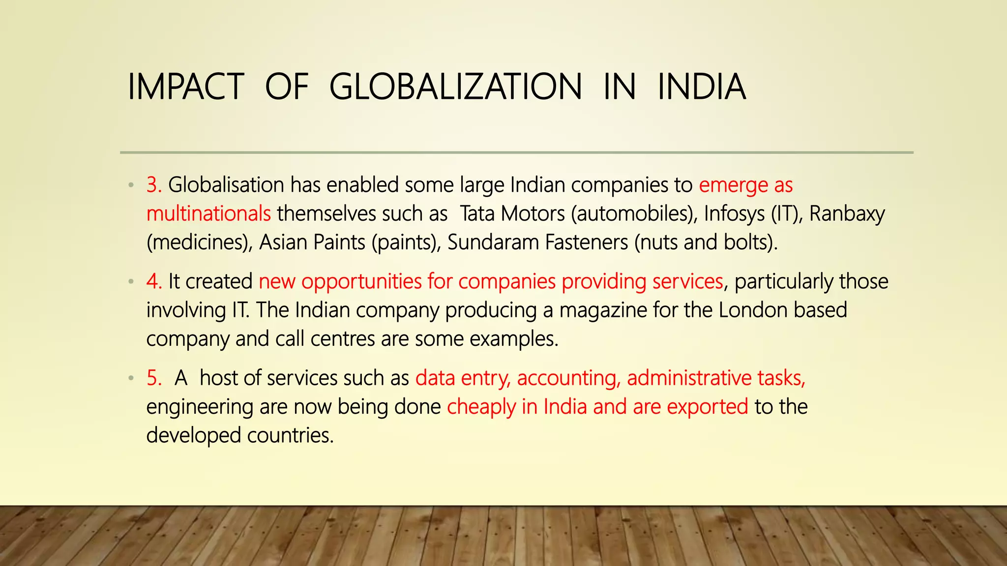 Globalisation and the indian economy | PPTX