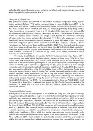 Globalisation and Sport Event: FIFA | PDF