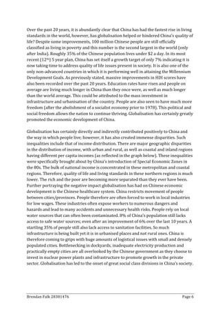 Globalisation essay | PDF