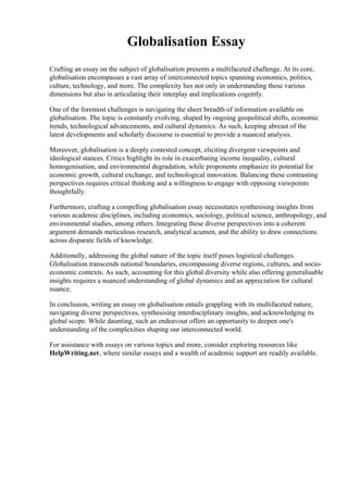 Globalisation Essay.pdf