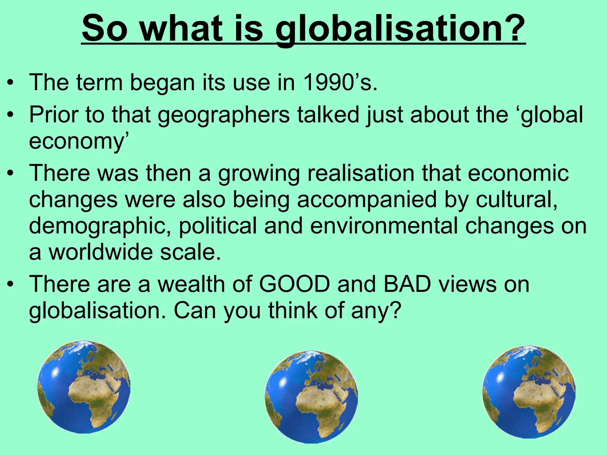 Globalisation Year 12 | PPT