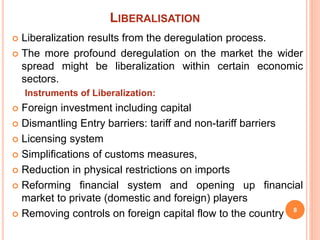 Globalisation, liberalisation and privatisation of insurance | PPTX