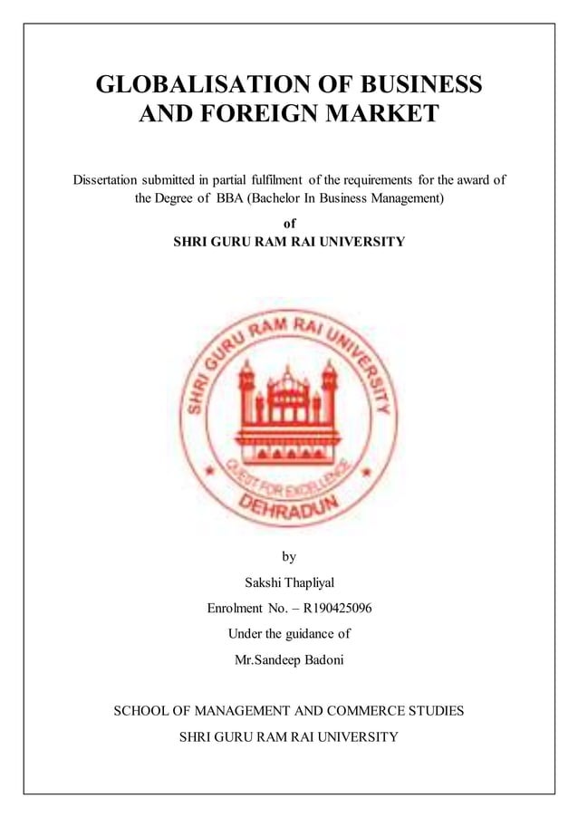 Globalisation of business dissertation project 2402.docx