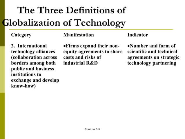 Globalisation of technology | PPT | Business | Business and Finance