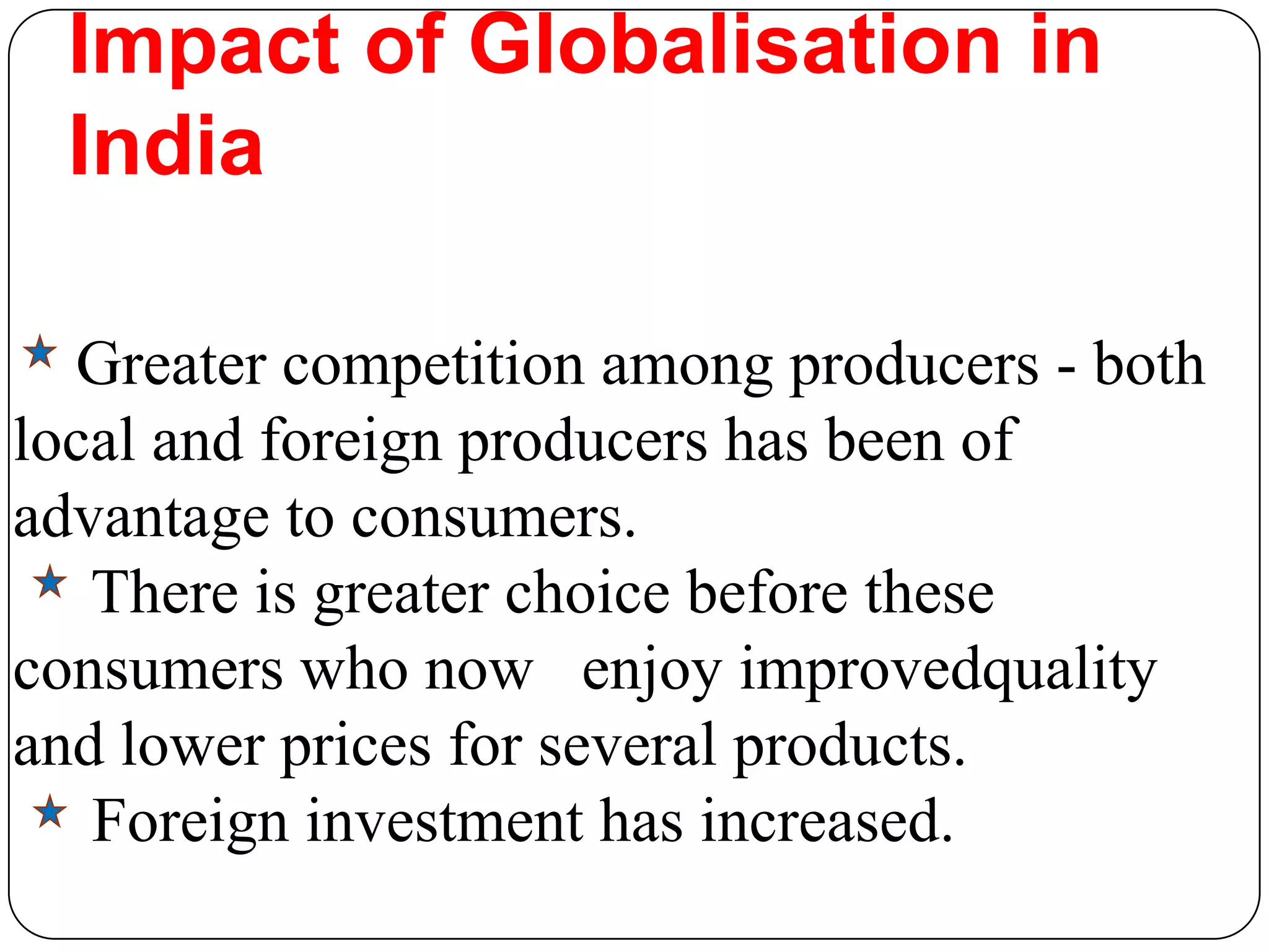 Globalisation & the indian economy | PPTX