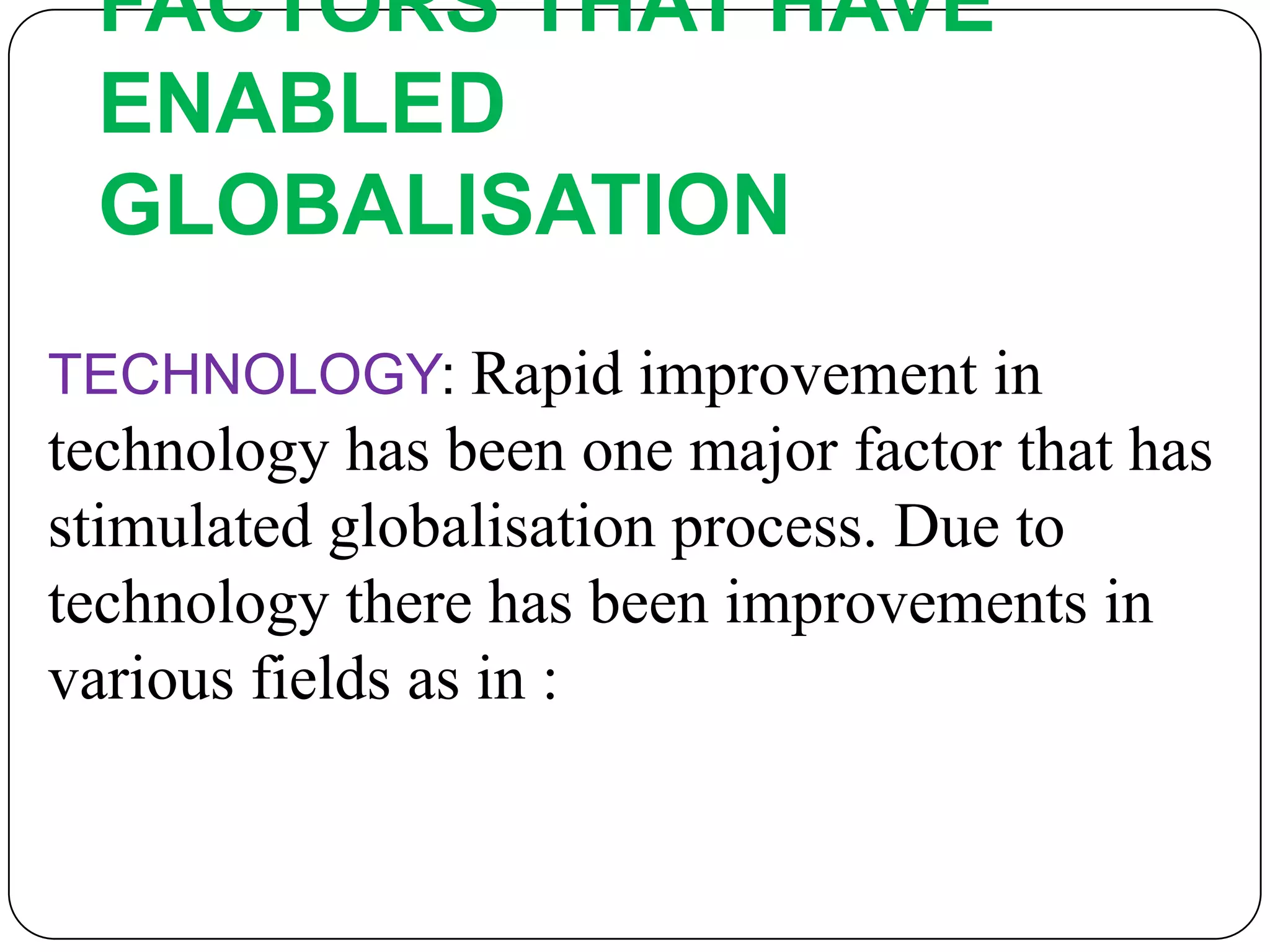Globalisation & the indian economy | PPTX