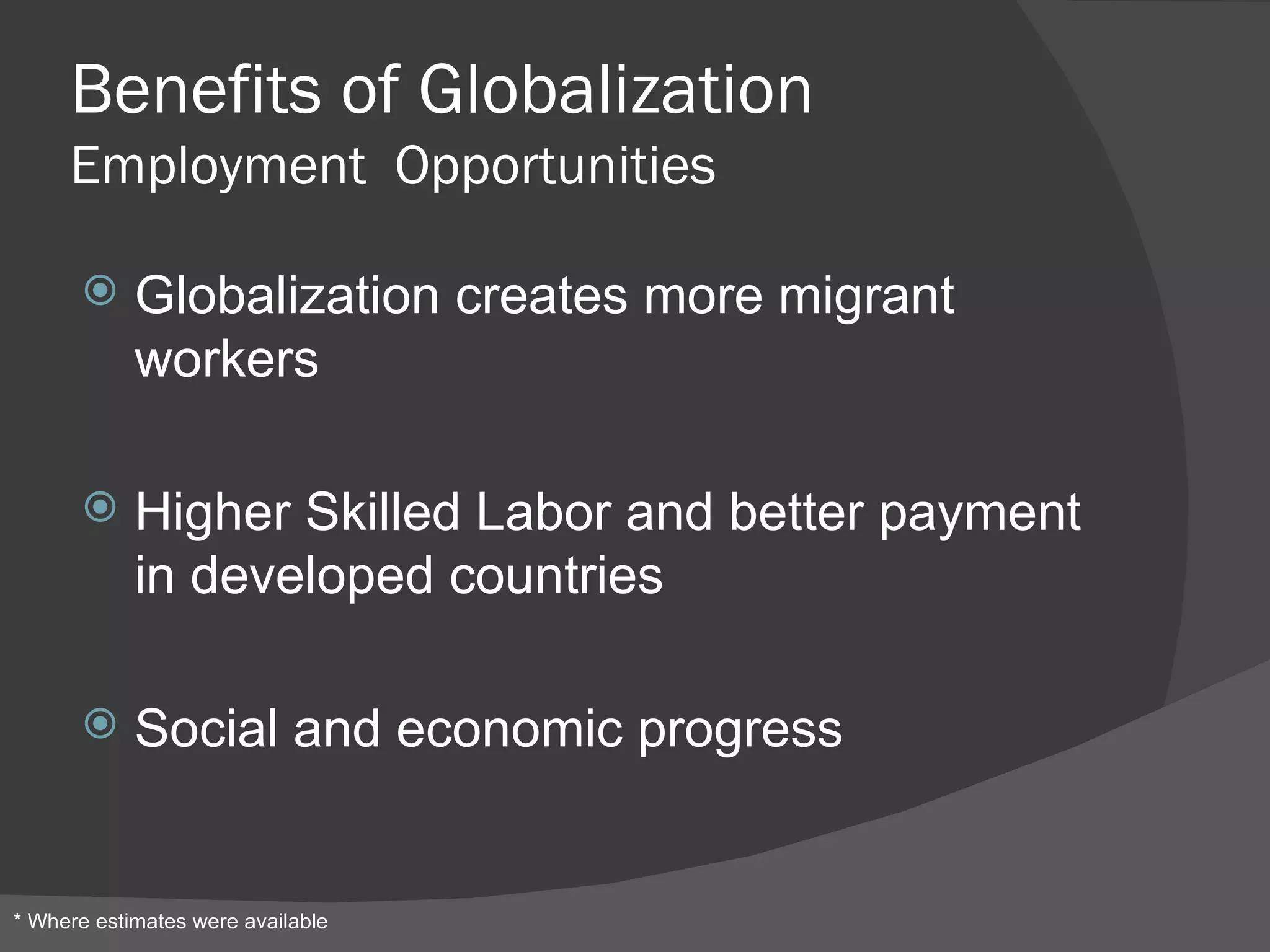 Globalization Impact on Job Opportunities | PPT