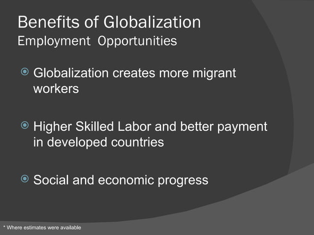 Globalization Impact on Job Opportunities | PPT