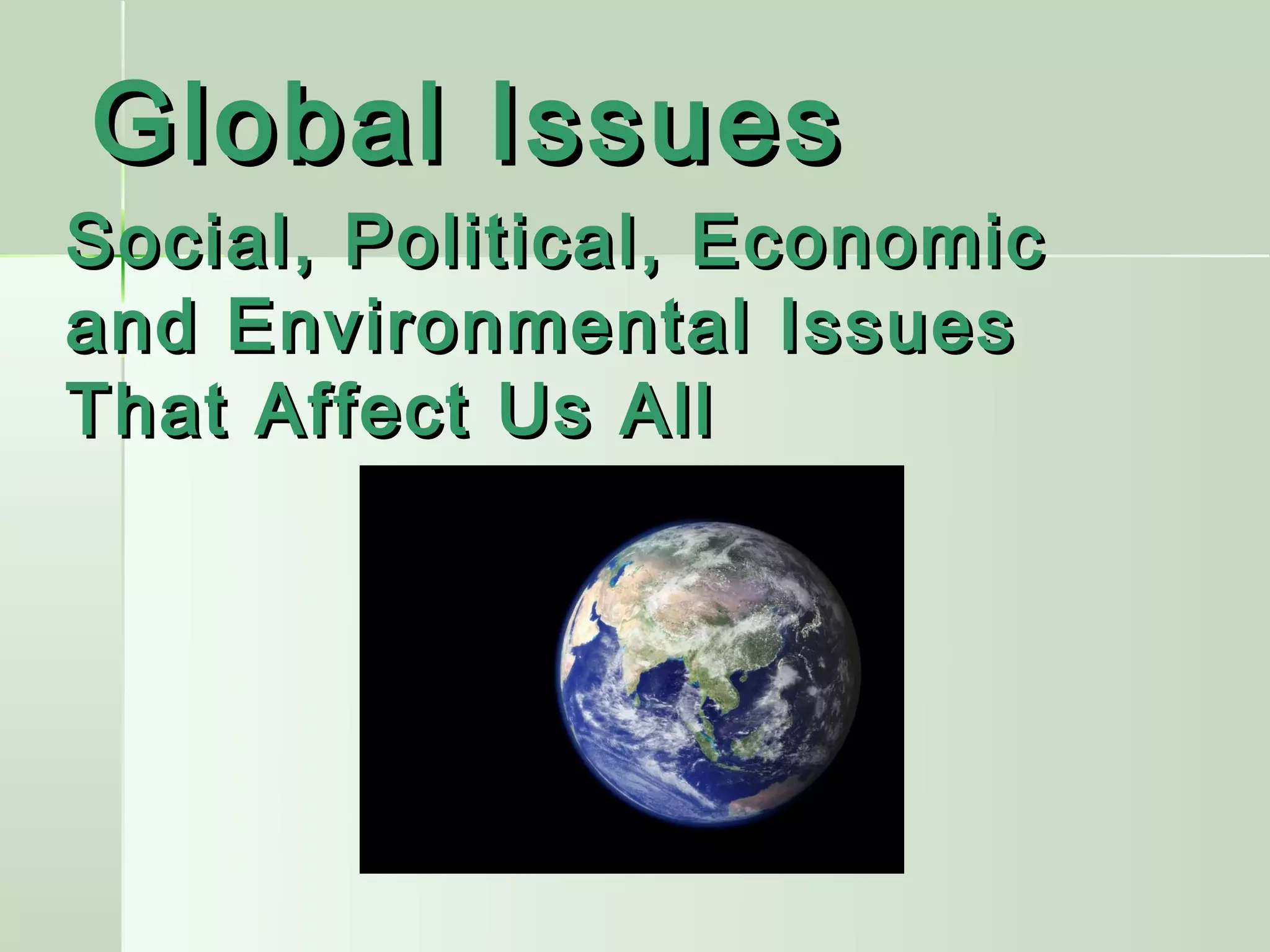 Global Issues | PPT